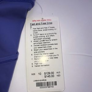 lululemon athletica | Pants & Jumpsuits | Nwt Lululemon Fast And Free ...